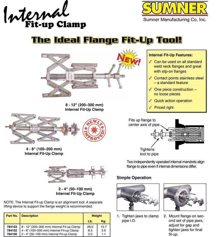 Sumner Internal Fit-Up Clamp (Alignment Tool) Sumner Internal Fit-Up Clamp (Alignment Tool)